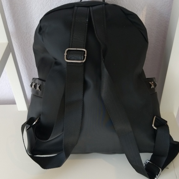 Bags | Black Backpack With X Design | Poshmark